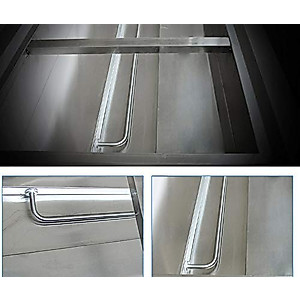 INTBUYING 110V Bain Marie Buffet Steam Table Restaurant Food Warmer with Glass Shield 8 Pots Double-Row