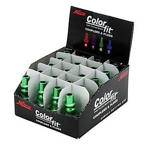 Milton 777AC-20 ColorFit Plugs, A-style Green, 1/4" NPT Male, Box of 20
