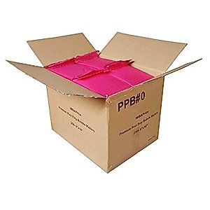 iMBAPrice 250-Pack #0 (6" x 10") Premium Hot Pink Color Self Seal Poly Bubble Mailers Padded Shipping Envelopes (Total 250 Bags)