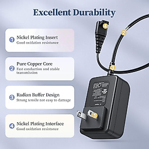 12.6V AC/DC Adapter for Aiper P1111 Pilot H1 Seagull 600 1000 1500 HJ1102 HJ1103J AI-P1111-AMUS-A Rechargeable Pool Vacuum Cleaner Charger Power Cord UL Listed DC Adaptor Supply