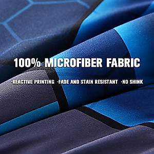 JQinHome Full Gamer Comforter Set,6 Piece Bed in A Bag 3D Video Game Bedding -All Season Down Alternative Gamer Bedding Sets - (Blue Game Controller)