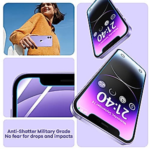 ORIbox Glass Screen Protector for iPhone 12 and iPhone 12 Pro, 3 Packs Anti-Scratch Eye-Protection HD Clear Tempered Glass Screen Protector