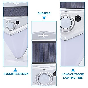 balacoo LED Solar Induction Light Human Body Inductive Wall Street Lamp Outdoor Security Landscape Lantern for Patio Stairs Garden Pathway Home Light