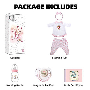 Kaydora Realistic Reborn Baby Dolls - 18 Inch Silicone Baby Girl, Real Life Dolls with Full Body Vinyl, Newborn Lifelike Weighted Doll for Ages 3+ Gift