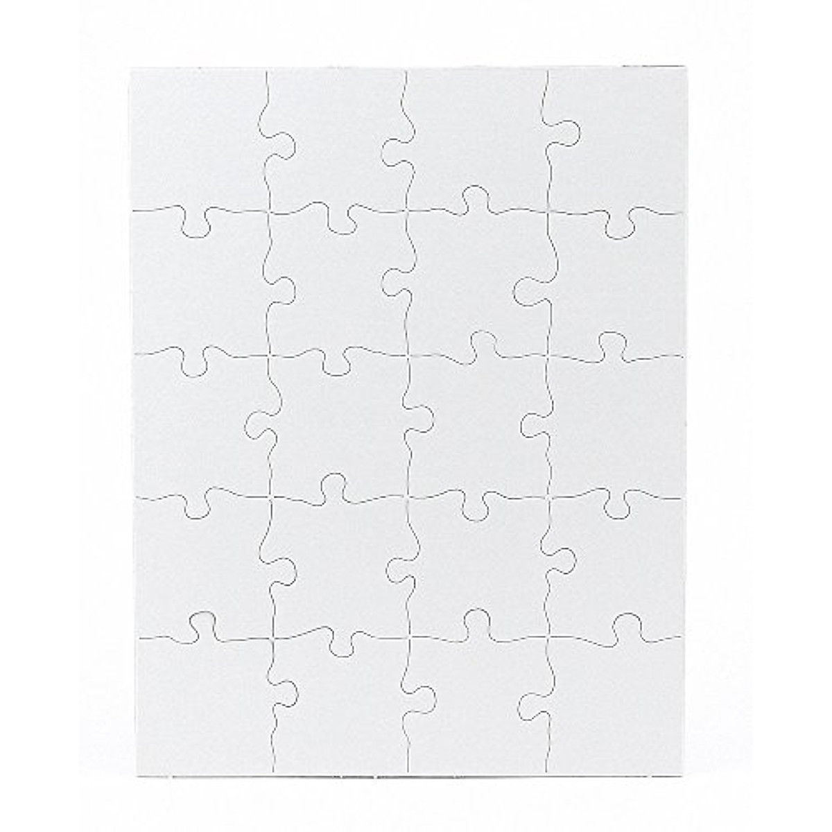 Hygloss Products - Blank Puzzle for Decorating, Art Activity, Use This Jigsaw As Party Favors, DIY Invites and More - White, Sturdy - 10.25 x 13.25 Inches, 20 Pieces, 12 Puzzles