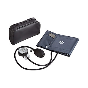 McKesson Aneroid Sphygmomanometer, Blood Pressure with Cuff, Navy, Adult Medium, 1 Count
