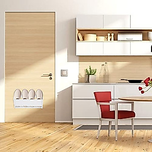 DOITOOL Wall Shoe Rack Mounted Wall Mount Slipper Rack White Hanging Shoe Storage Rack Non- punching Shoe Stand Door Shoe Hangers Bathroom Shoe Holder Wall Mounted Shoe Storage