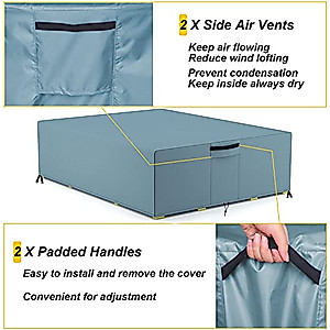 MUTUSHI Patio Furniture Cover, Waterproof Patio Table Cover, 74" L x 47" W x 28" H, 600D Durable Oxford,Patio Table Cover, Waterproof Patio Covers for Table Set -Twilight Blue