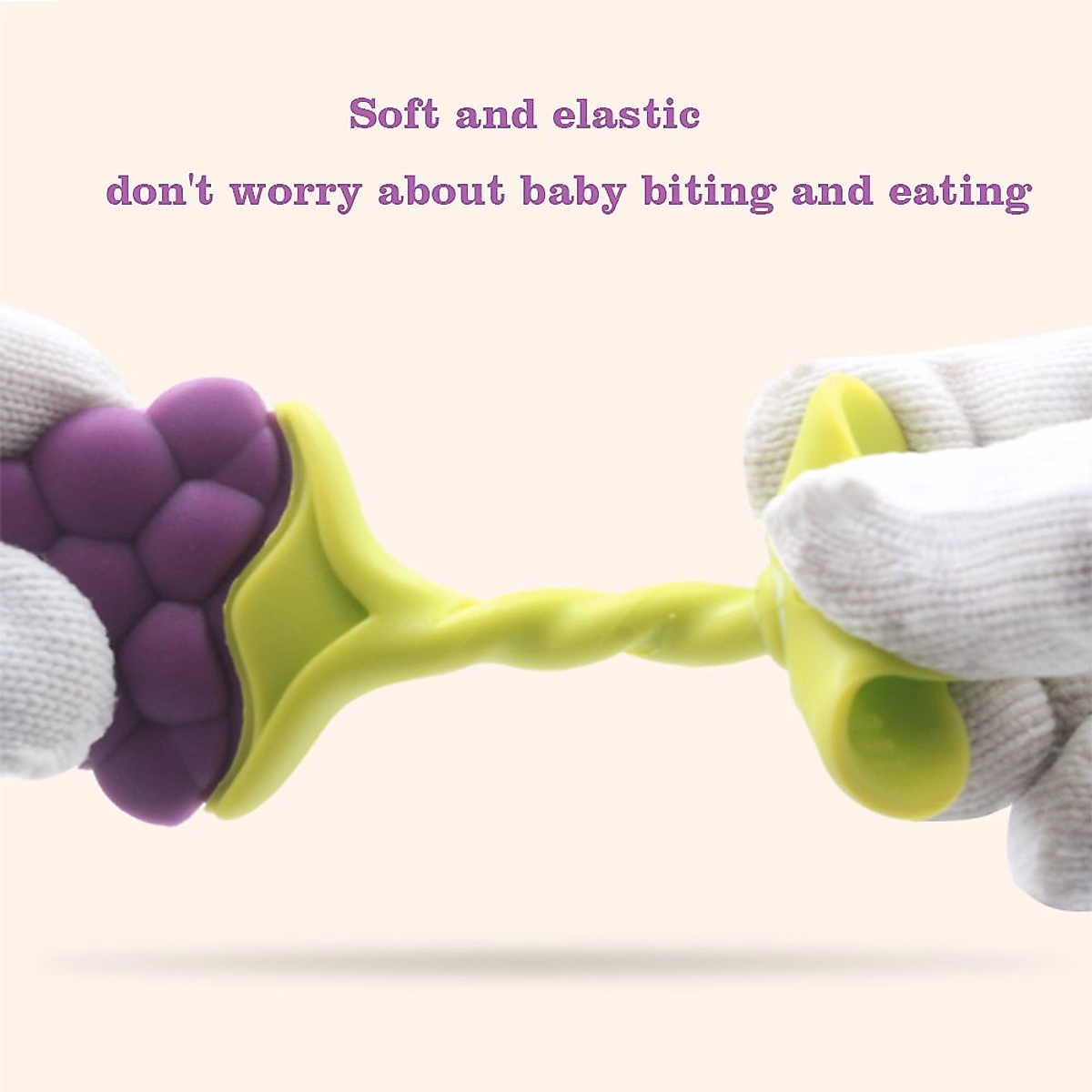 Baby Teething Toys - Natural Organic Freezer Safe Teether Set with Pacifier Clip for 3 to 12 Months Babies, Soft Silicone Fruit Teethers Toys, Infant and Toddler(5 Pack）