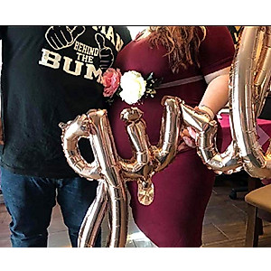 Rose Gold “Girl” Script Foil Balloon - 24” One-Piece Letters Balloon for Girl Baby Shower, Gender Reveal, Pregnancy Announcement, First Birthday Party, Christening, Baptism, Nursery Decoration