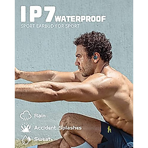 Wireless Earbuds Bluetooth Headphones Sport, Over Ear Wireless Ear buds with Earhooks Bass Sound Built-in Mic Waterproof in Ear Bluetooth Earphones, 2022 ear buds wireless bluetooth eabuds Workout