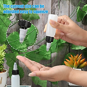 Epakh 80 Pieces Plastic Squeeze Bottle with Twist Top Cap Dispensing Bottles Small Round LDPE Bottle 1 Oz/ 30 ml Squeeze Condiment Bottles for Crafts, Household, Kitchen, Lab Dispensing