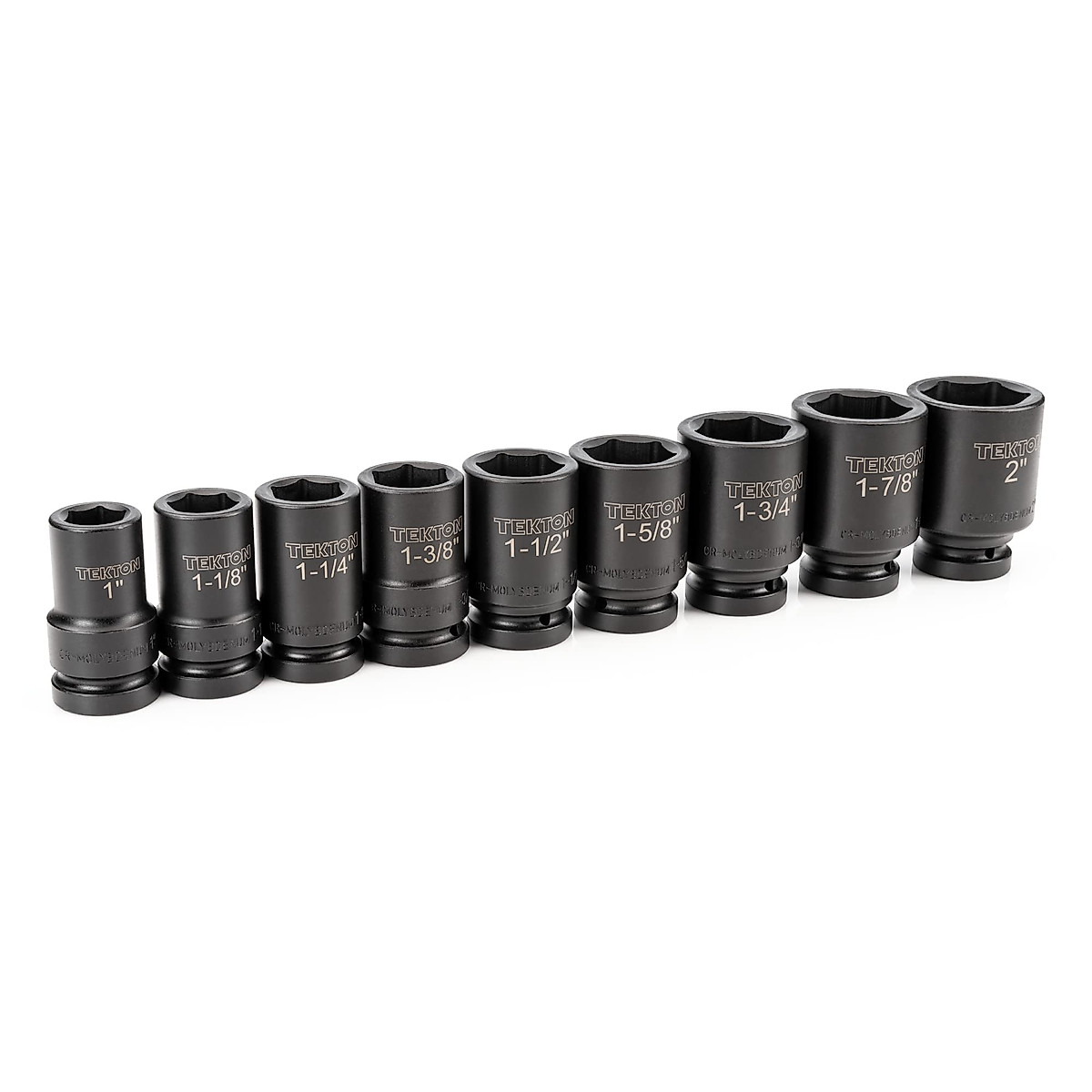 TEKTON 1 Inch Drive Deep 6-Point Impact Socket Set, 9-Piece (1-2 in.) | 4892