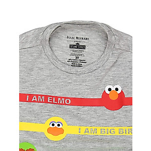 Isaac Mizrahi Loves Sesame Street Gang Elmo Toddler Baby Short Sleeve Tee (24 Months, Gray)