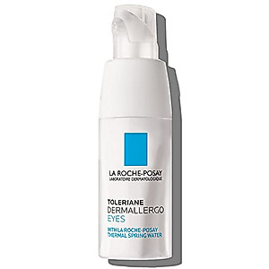 La Roche-Posay Toleriane Dermallergo Eye Cream Soothing Repair Moisturizer, Soothes and Comforts Sensitive Skin, Allergy Tested, Fragrance Free, Alcohol Free, Formerly Toleriane Ultra Eyes