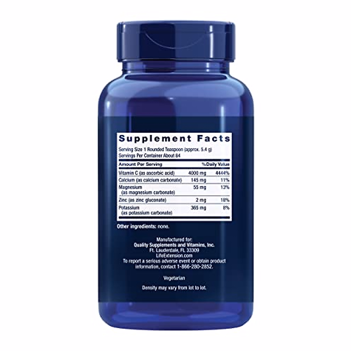 Life Extension Buffered Vitamin C Powder – Ascorbic Acid Vitamin C, Calcium, Magnesium, and Mineral Supplements for Sensitive Stomachs – Gluten-Free, Non-GMO, Vegetarian – 454g ( 84Servings )