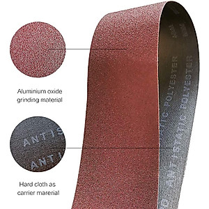 4 x 24 Inch 40 Grit Sanding Belt | Premium Aluminum Oxide Sanding Belt | Premium Sander Sandpaper – 12 Pack