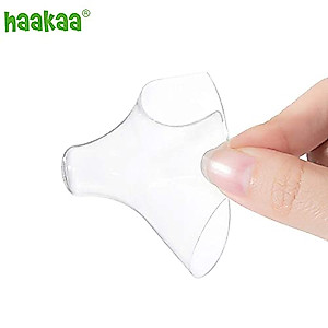 haakaa Nippleshield Silicone Nipple Shields for Breastfeeding with Carry Case Ultra-Thin Super-Soft (18mm, 2pk)