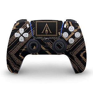 Grunge Black Flag Logos Matte Vinyl Faceplate Sticker Gaming Skin Case Cover Compatible with Sony Playstation 5 PS5 Digital Edition Console and DualSense Controller