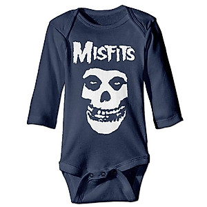 Pengshiliu Cute Misfits Baby Climbing Long Sleeve Onesie 0-6 Month Navy