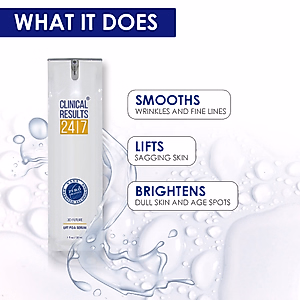 Increase Skin Hydration 161% and Firm Skin from the Lower Layers with 3D Lift PGA Serum | NASA Stem Cell & Growth Factor Technology Visibly Reduces Wrinkles |Clinical Results 24|7-8 Week Supply (1oz)