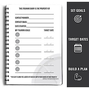 Workout Planner for Daily Fitness Tracking & Goals Setting (A5 Size, 6” x 8”, Charcoal Gray), Men & Women Personal Home & Gym Training Diary, Log Book Journal for Weight Loss by Workout Log Gym