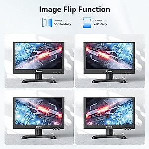 Eyoyo Small TV Monitor 12 inch Security Camera Monitor 1920x1080 IPS Computer Screen with HDMI VGA BNC AV USB Ports Metal Housing Mini LED Monitors Built in Speakers CCTV Monitors for Home Office