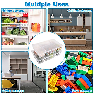 EATHEATY 3 Pack Divided Veggie Tray with Lid, 5 Compartment Plastic Snackle Box Container Salad Bar Container for Fridge, Tray Travel Food Storage Containers for Snack, Fruit, Vegetable, Salad, Meat