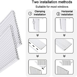 DIDnDID Window Air Conditioner Side Panels with Frame, Room AC Accordion Filler Curtain Kit Replacement, Adjustable Insulation AC Side Panel Include Frames