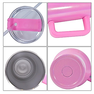 AGH 20 Pack 40 oz Sublimation Shimmer Green Pink Red Purple Tumbler with Stainless Steel Straw and Lid, Insulated Double Wall Vacuum Reusable Cups with Handle