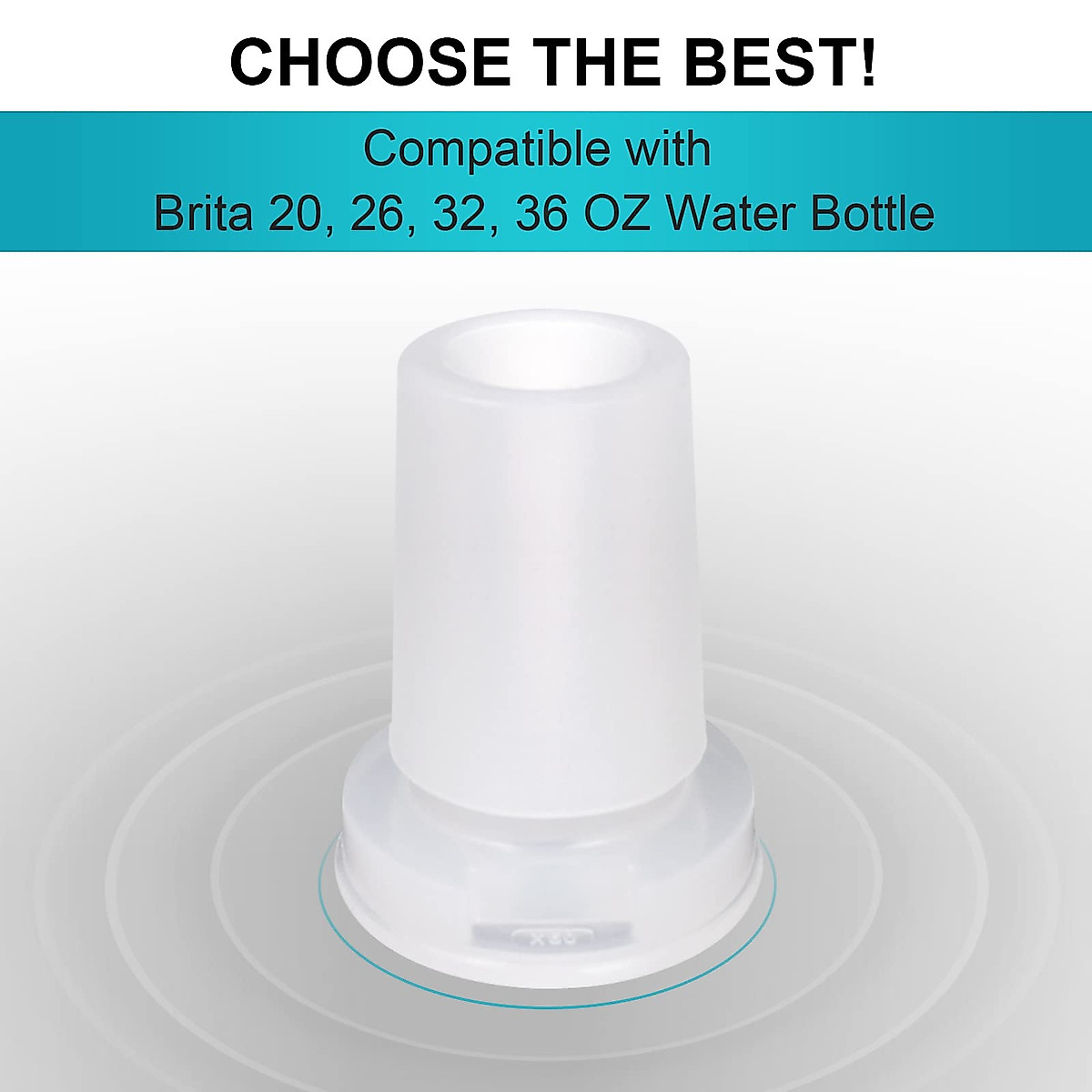 4 Pack Water Bottle Mouthpiece Replacement for Brita Water Bottle, Silicone Water Bottle Bite Valve Replacement Parts Compatible with Brita Filter Water Bottles & Brita Stainless Steel Water Bottle