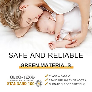 Twin XL Mattress Pad Quilted Fitted Mattress Cover Pillow Top Mattress Topper Breathable Mattress Protector with 8-21 Inch Deep Pocket