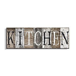 Pinetree Art Rustic Farmhouse Kitchen Wall Decor Canvas Prints Kitchen Signs Wall Decor (With Solid Wood Inner Frame)