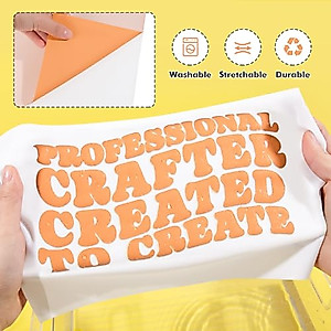 Gatichetta Heat Transfer Vinyl 10"x6ft 3D Puff HTV Heat Press Iron on Vinyl Foaming HTV for T-Shirts, Fabris, DIY Designs, Peach Pink