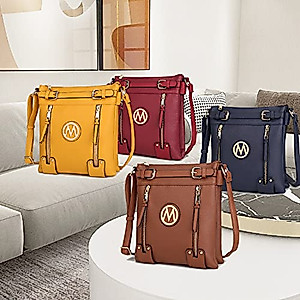 MKF Crossbody bag for women Vegan leather Crossover Designer messenger Purse