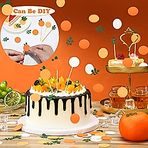 Little Cutie Baby Shower Confetti Sprinkle Baby Shower Confetti with Eucalyptus Decorations Hey Cutie Citrus Tangerine Themed Table Scatter Confetti for Baby Shower Supplies (200 Pcs,Orange Series)