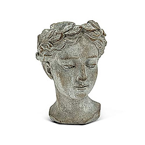 Abbott Collection 27-GODDESS-535-XS Xs Women Head Planter-6.5" H, 6.5 inches H, Grey