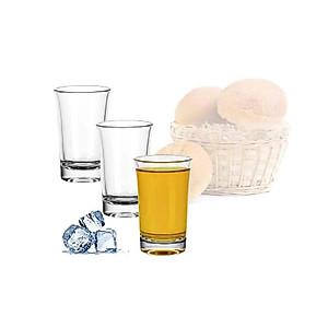 Ader Products Clear Shot Glasses - Set of 12-1.5 Ounce - Heavy Base Round Shooter Glass Set