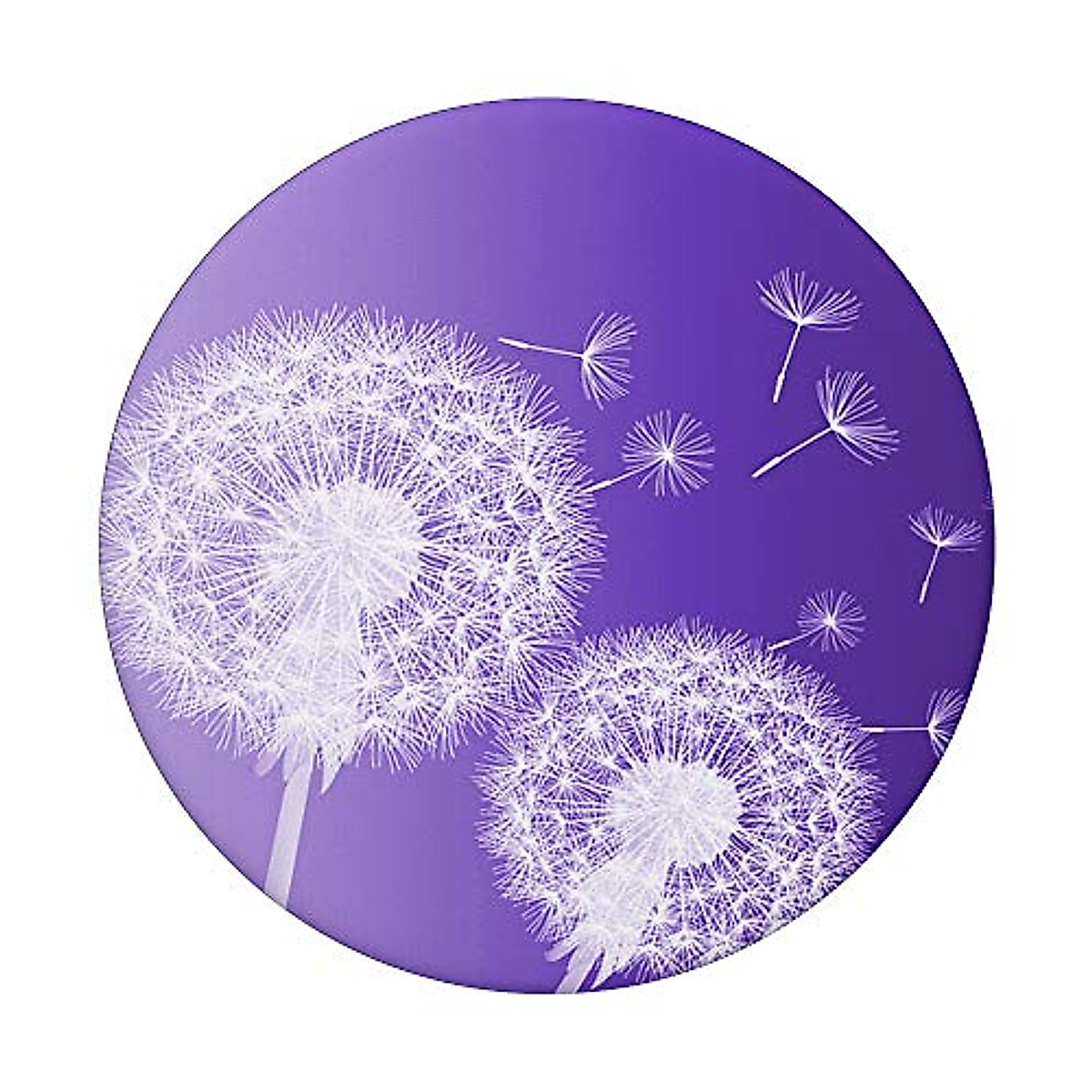 Cell Phone Pop Up Holder for Hand Grip,Cute Purple Dandelion PopSockets PopGrip: Swappable Grip for Phones & Tablets