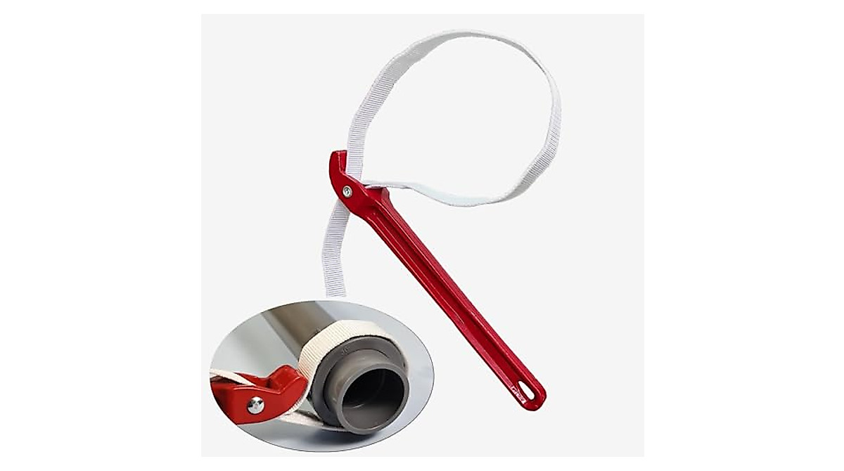 12-Inch Adjustable Pipe Strap Wrench for Versatile Use