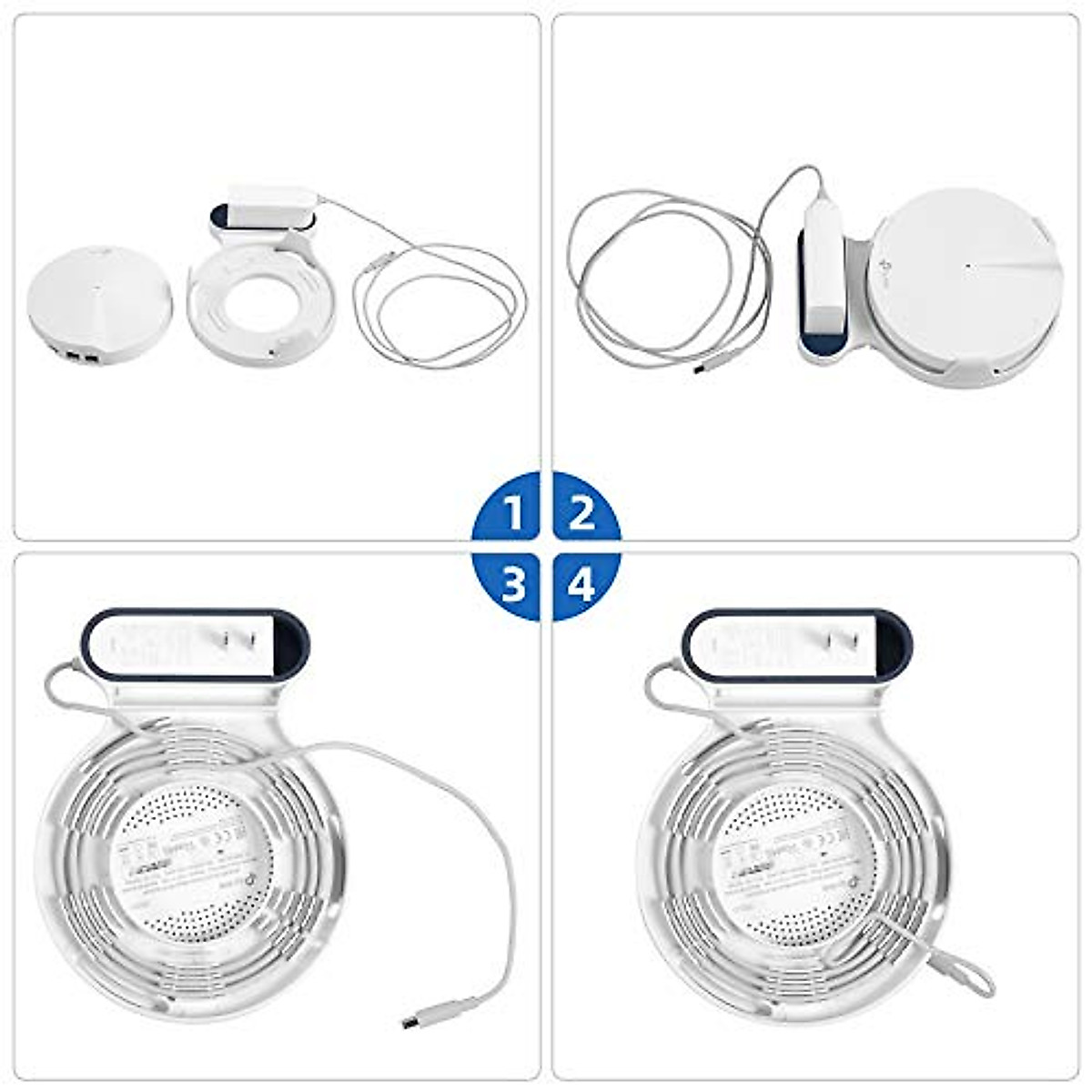 STANSTAR Wall Mount for TP-Link Deco M9 Plus Home Mesh WiFi System, Sturdy Brackets, Easy Moved, Space Saving,without Messy Wires and Screws(2 Pack)