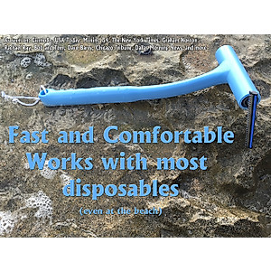 Razorba Back Shaver for Men - Razor Extension Handle. Ergonomic Manscape Yeti Stick. Leg & Back Shavers for Men & Women. Men's Back Hair Remover Wand. DIY Body Groomer Free Disposable Shaver Included