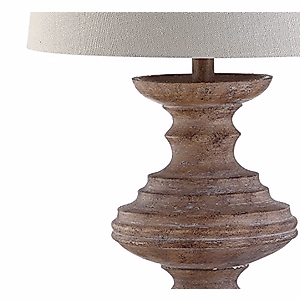 JONATHAN Y JYL1001A Scarlett 26.5" Resin LED Table Lamp Traditional Transitional Bedside Desk Nightstand Lamp for Bedroom Living Room Office College Bookcase LED Bulb Included, Brown