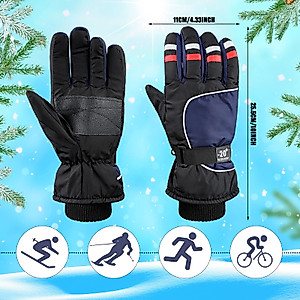 Newcotte 2 Pairs Winter Ski Gloves Men Women Warm Waterproof Insulated Glove Work Gloves Windproof Gloves Snow Gloves Skiing and Snowboarding Gloves