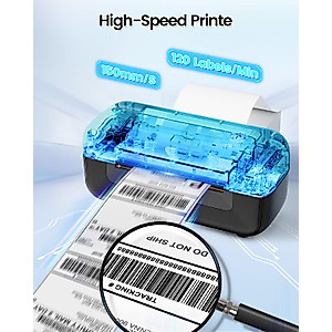 LabelCreate Shipping Label Printer, 4x6 Thermal Label Printer, Thermal Printer for Shipping Labels, USB Label Printer Compatible with Amazon Shopify Etsy Ebay FedEx USPS UPS (Black)