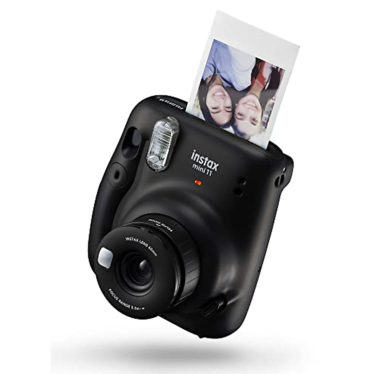 Fujifilm Instax Mini 11 Instant Film Camera with Automatic Exposure and Flash, Fujinon 60mm Lens with Selfie Mirror, Optical Viewfinder - Charcoal Grey (Renewed)