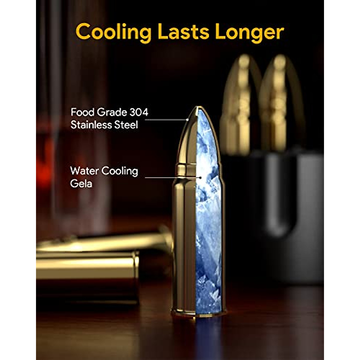 Gifts for Men Dad, Whiskey Stones Valentines Day Father Day Unique Anniversary Birthday Ideas Gift, Boyfriend Husband Grandpa Stainless Steel Ice Cubes, Christmas Stocking Stuffers, Cool Funny Gadgets