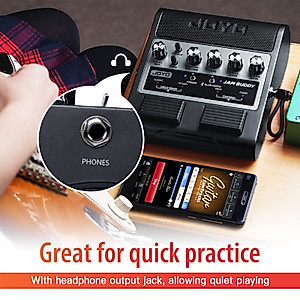 JOYO Portable Guitar Practice Amp & Pedal All-in-One Rechargeable Bluetooth Combo Guitar Amplifier with Effect & Footswitch Jam Buddy