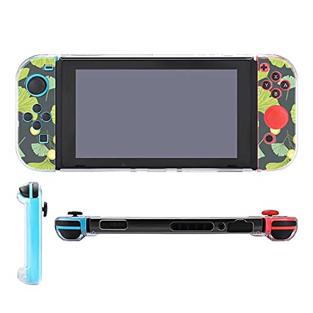 ERFGT Gin-Kgo Pat-Tern Case for Nintendo Switch with Screen Protector Slim Anti-Scratch Anti-Slip Protective Case Cover for Girls and Boys