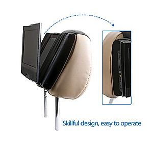 Hikig DVD Player Headrest Mount Holder Portable DVD Player Mount Car Back seat Headrest Holder for Swivel & Flip Portable DVD Player 7 ~ 11 Inch